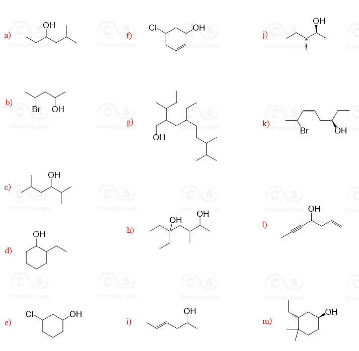 Naming Alcohols With Practice Problems Chemistry Steps Naming Alcohols With Practice Problems Chemistry Steps